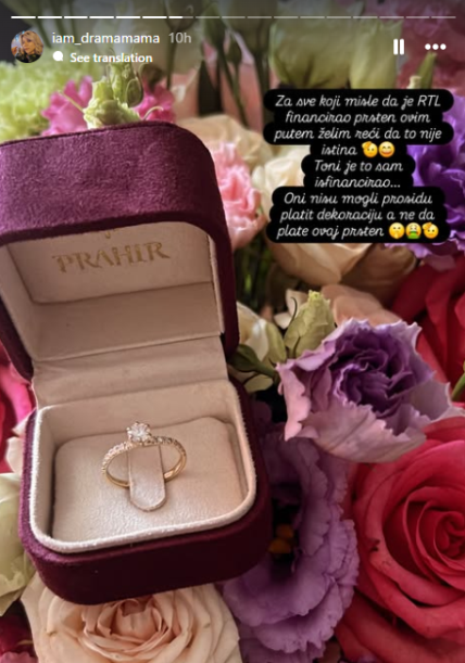 Valentina Kordić zbog prstena prozvala RTL | Scena